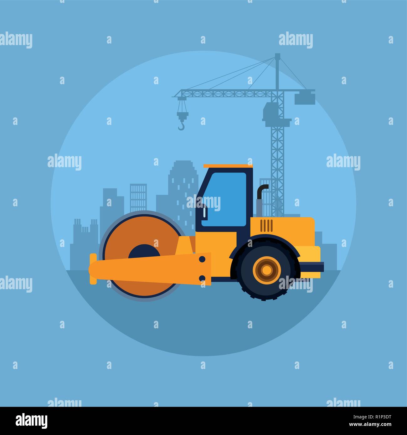 Steamroller; cartoon hi-res stock photography and images - Alamy