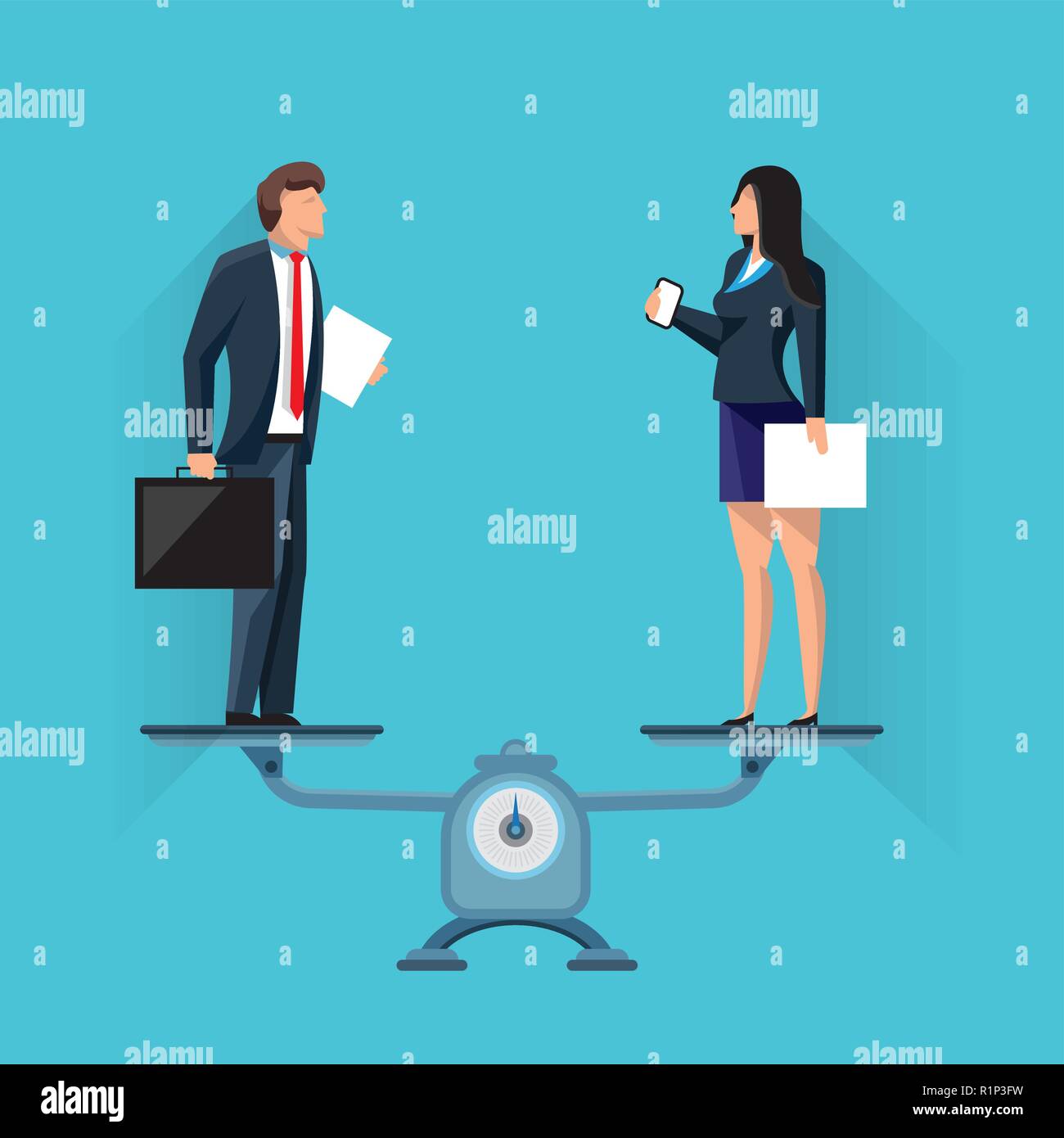 Balance scales Stock Vector Images - Alamy