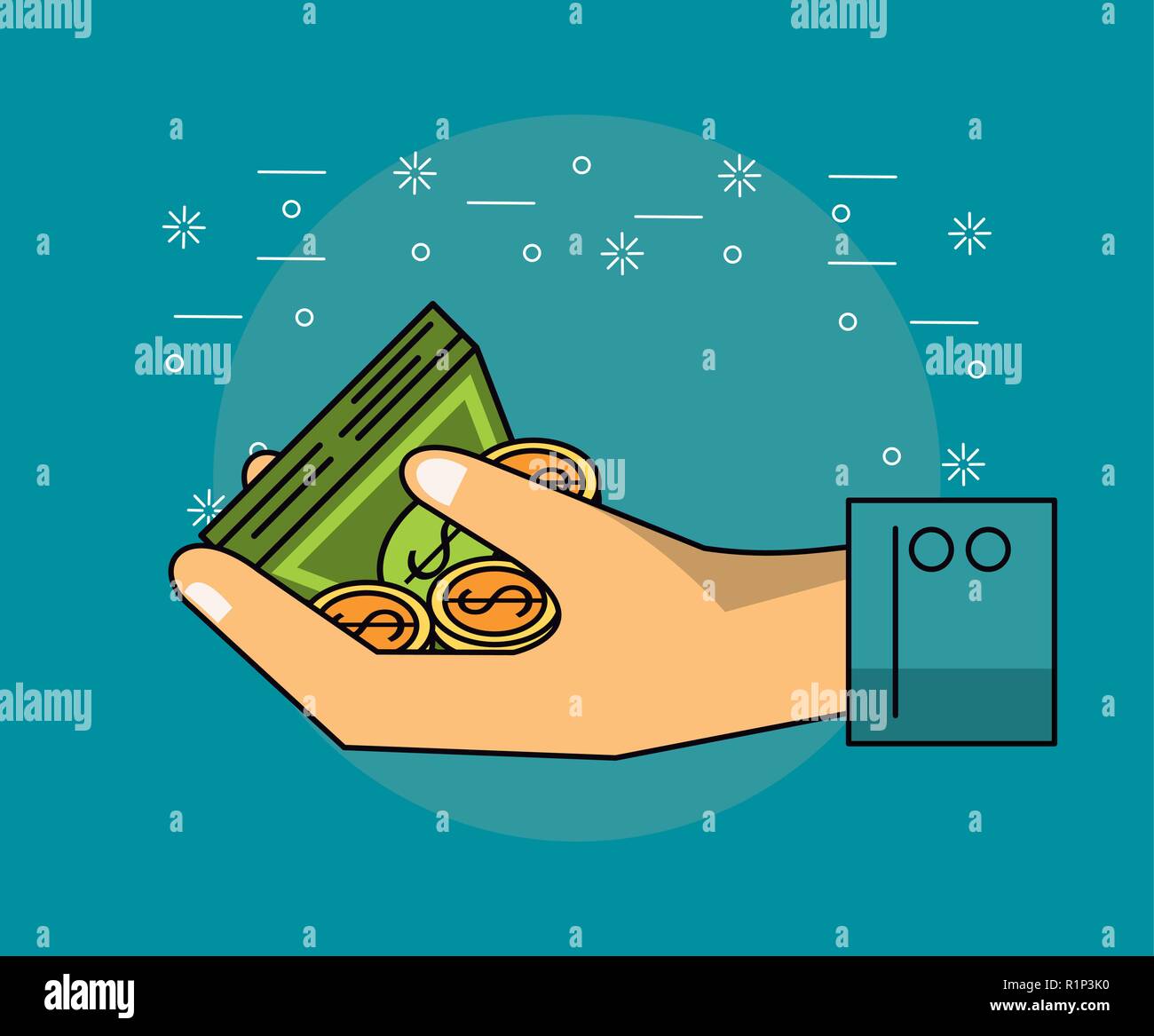 Paying With Cash Cartoon