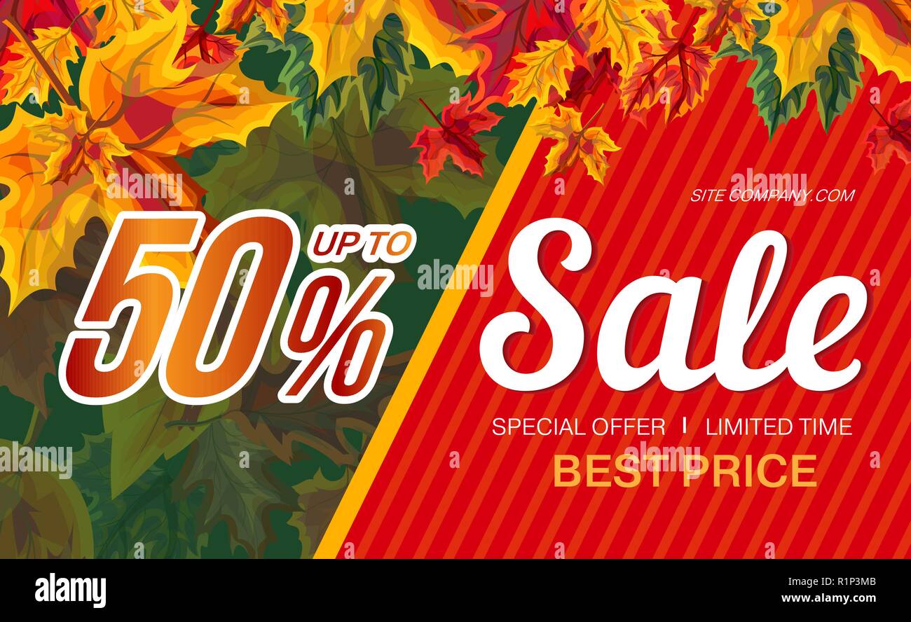 Autumn sale banner design Stock Vector Image & Art - Alamy