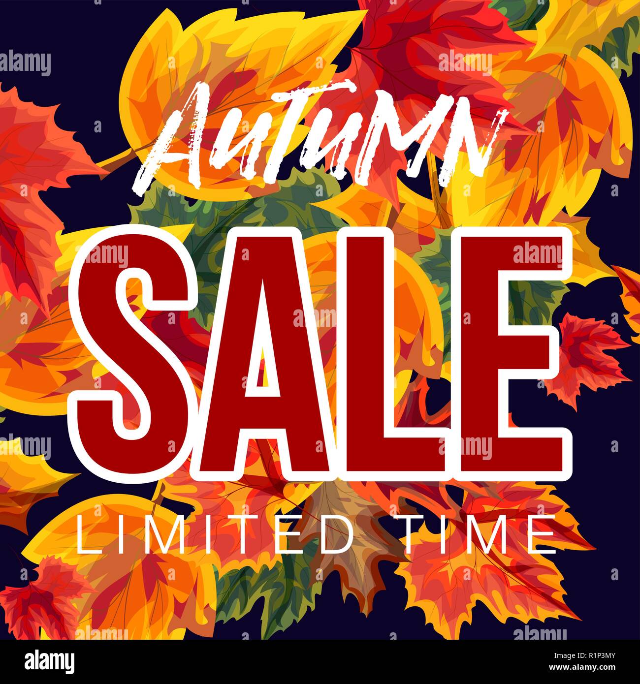Bright colors of autumn Stock Vector Images - Alamy