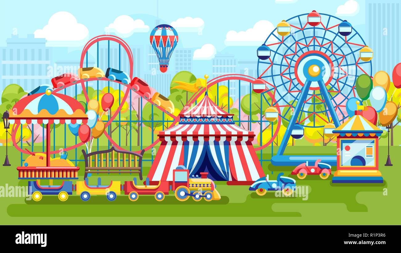 Amusement park ride design Stock Vector Images - Alamy