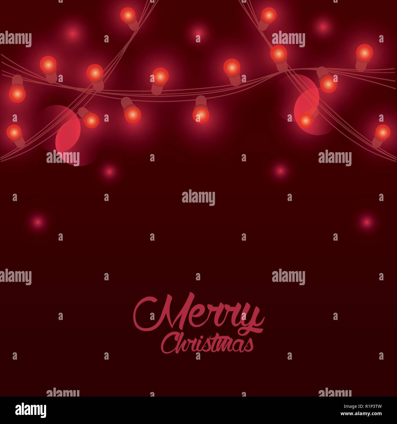 merry christmas cards with lights background vector illustration ...