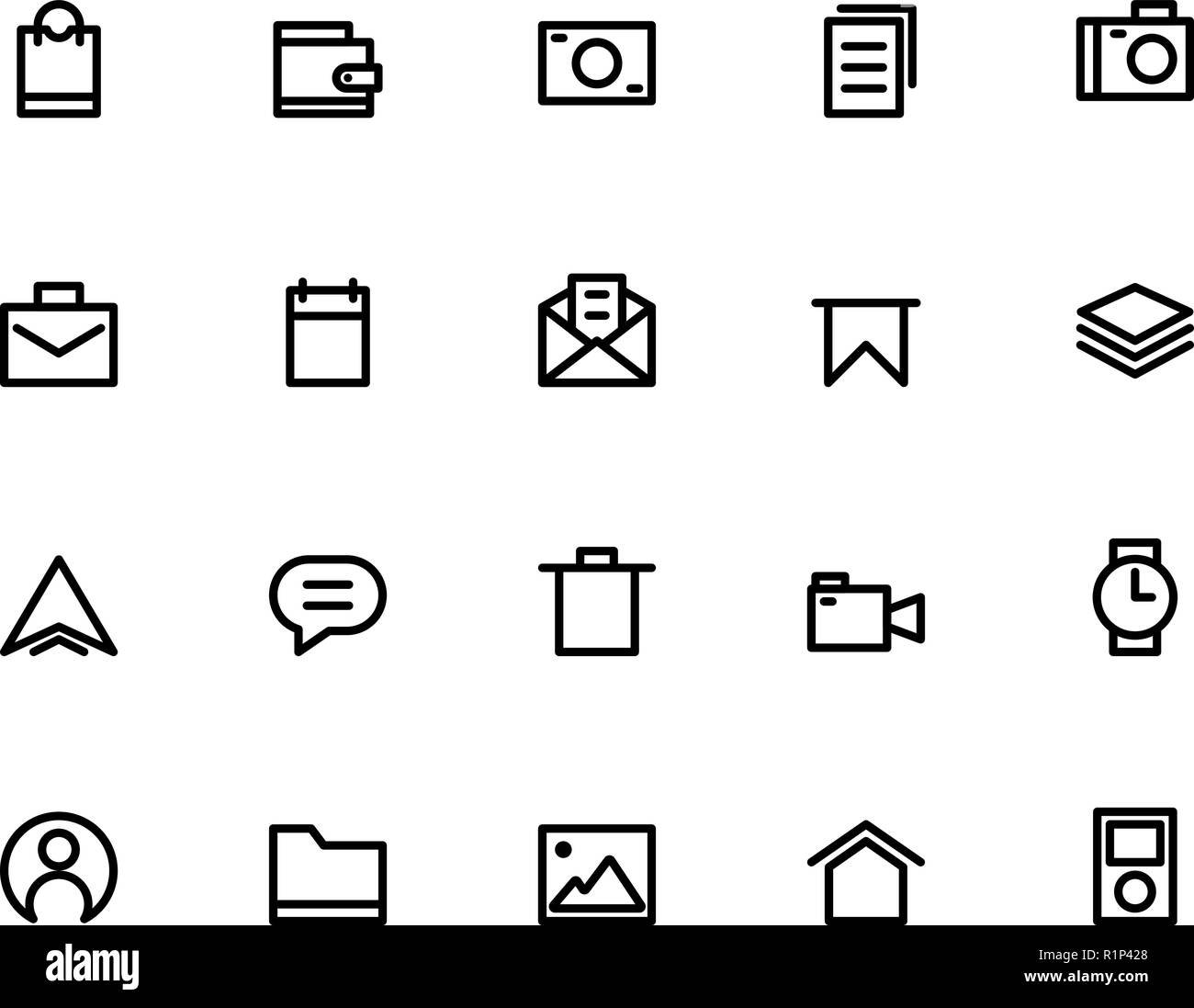 Vector sets Black and White Stock Photos & Images - Alamy