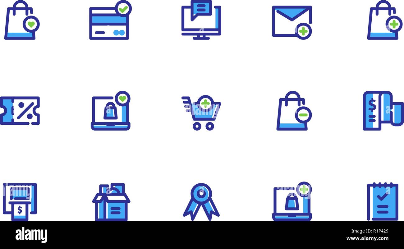 Ecommerce icon Sets Filled Line Vector Stock Vector Image & Art - Alamy