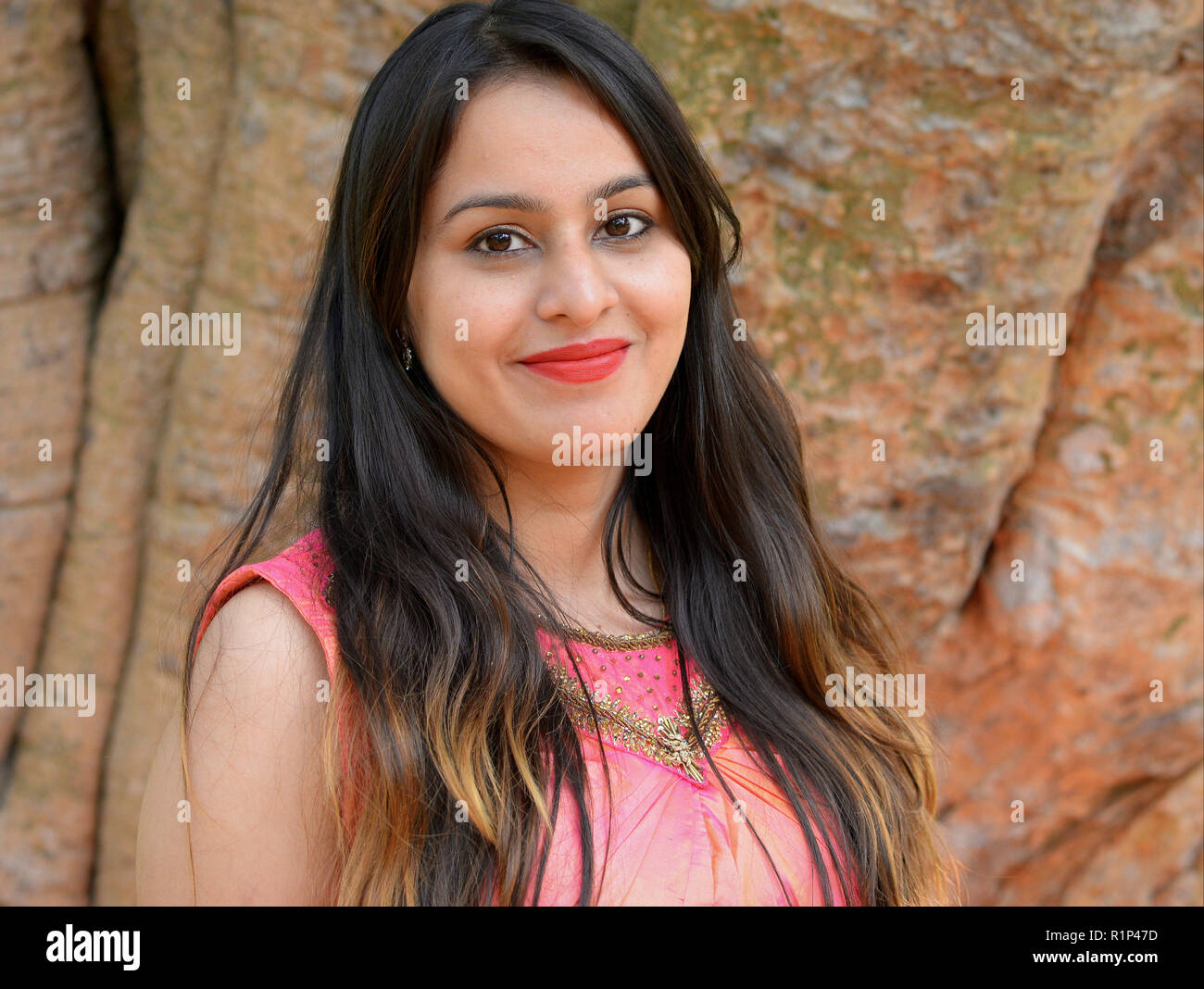 Young Indian beauty from New Delhi poses for the camera at Lodhi ...