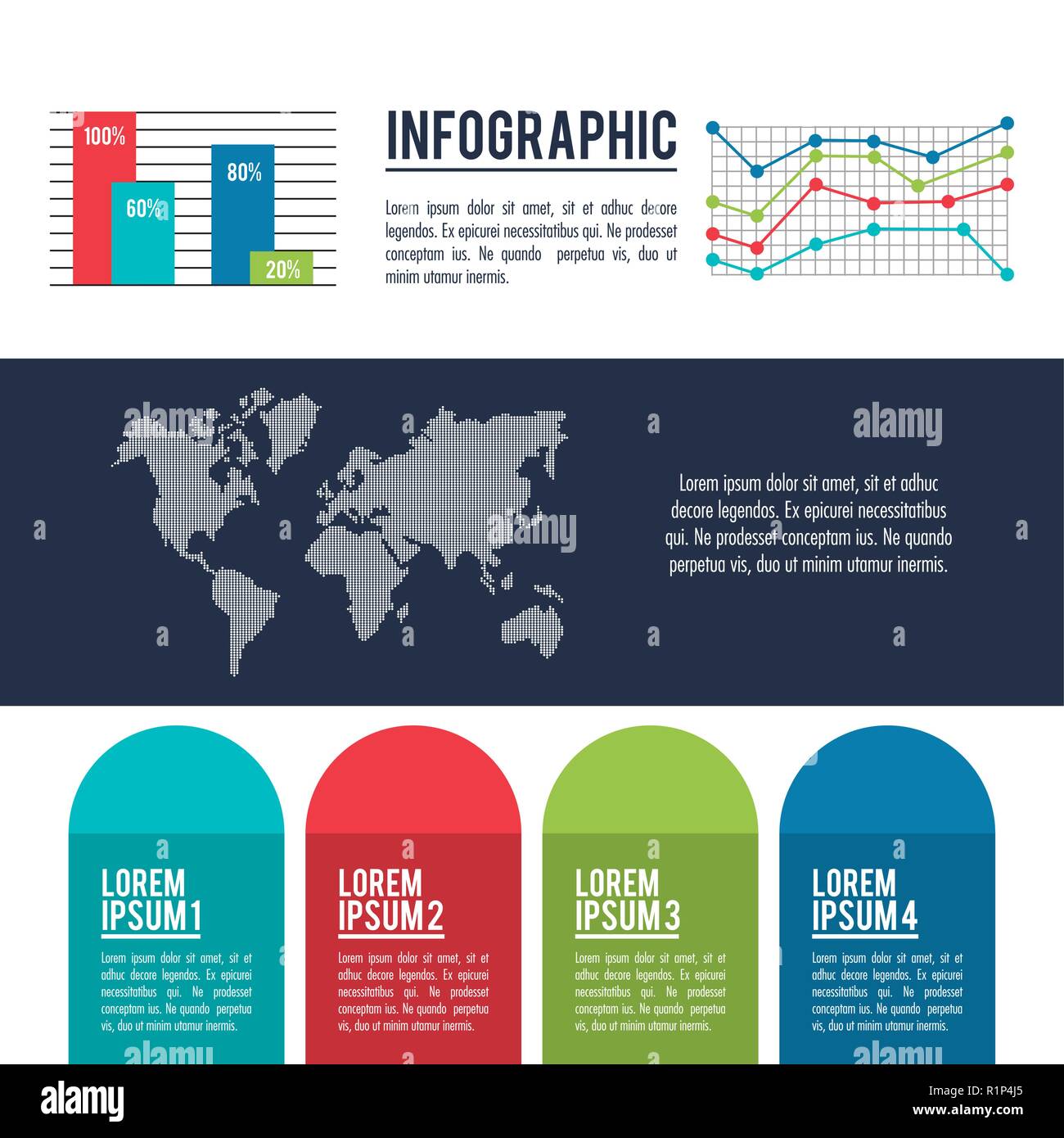 infographic styles and organization with tabs and icons vector ...