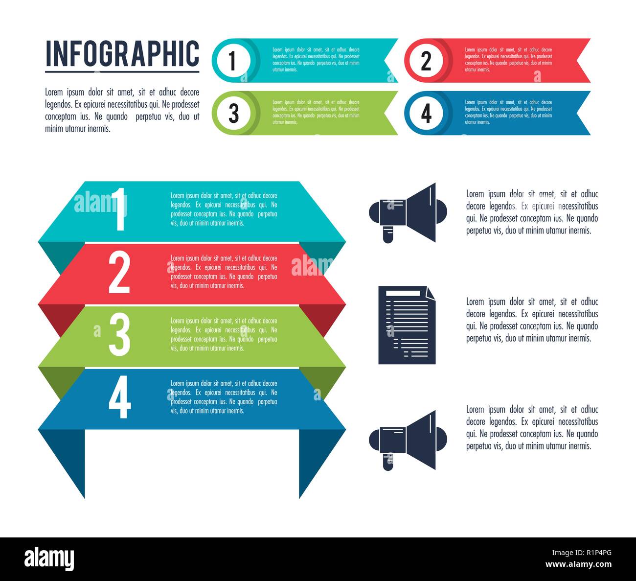 infographic styles and organization with tabs and icons vector ...