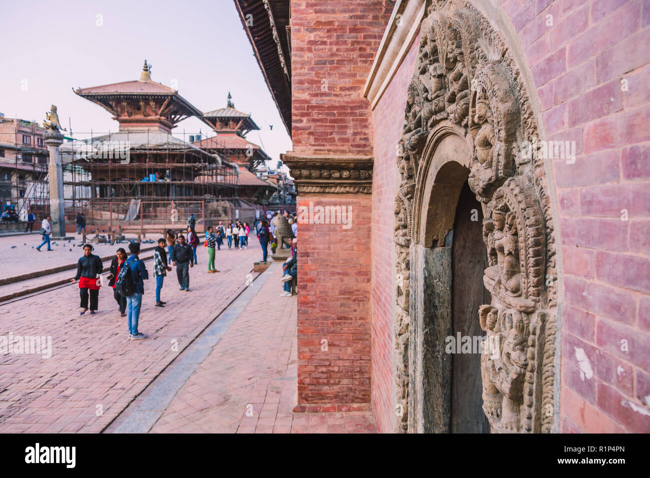 Kathmandu,Nepal - Oct 26,2018 : Patan Temple,Patan Durbar Square is ...