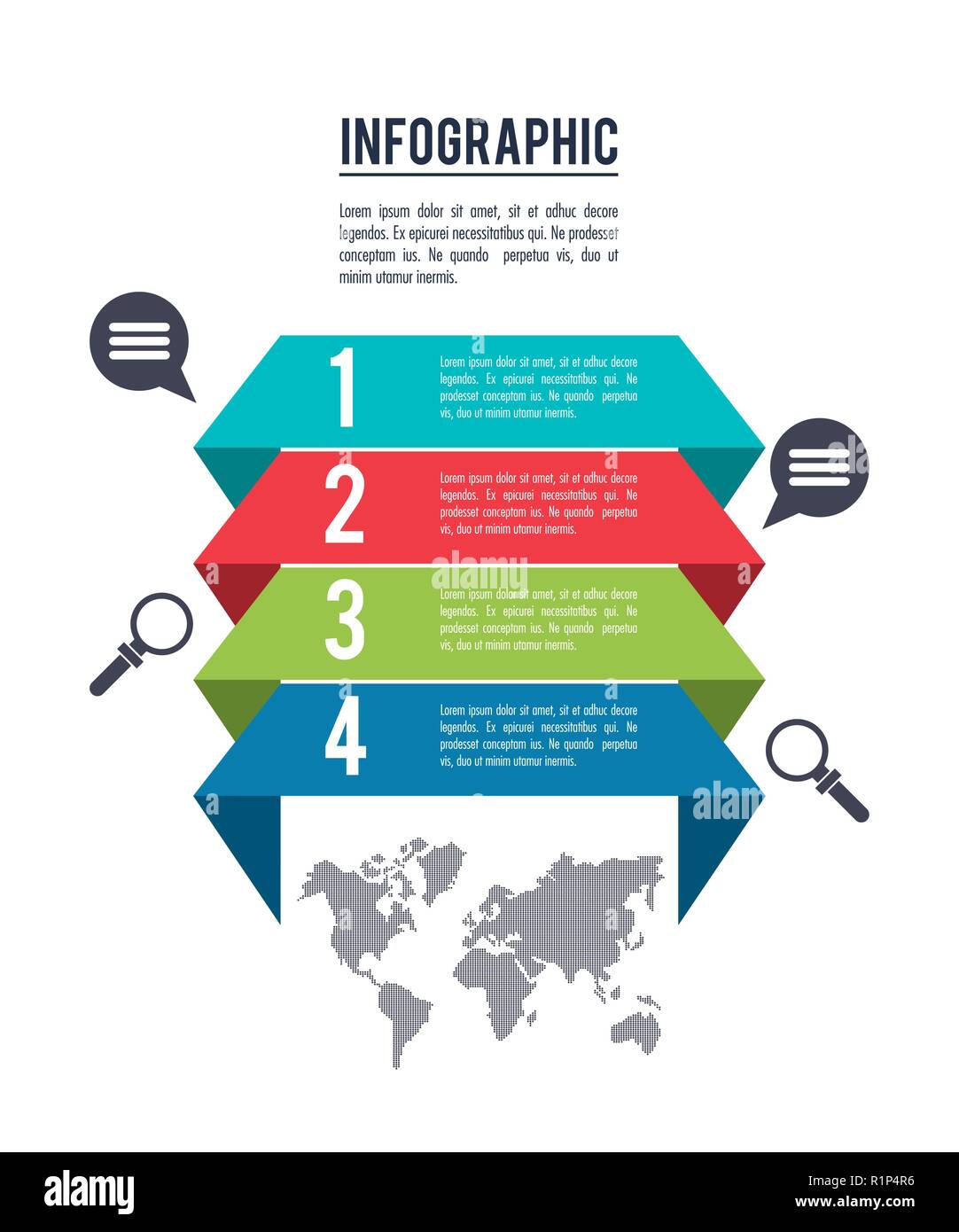 infographic styles and organization with tabs and icons vector ...