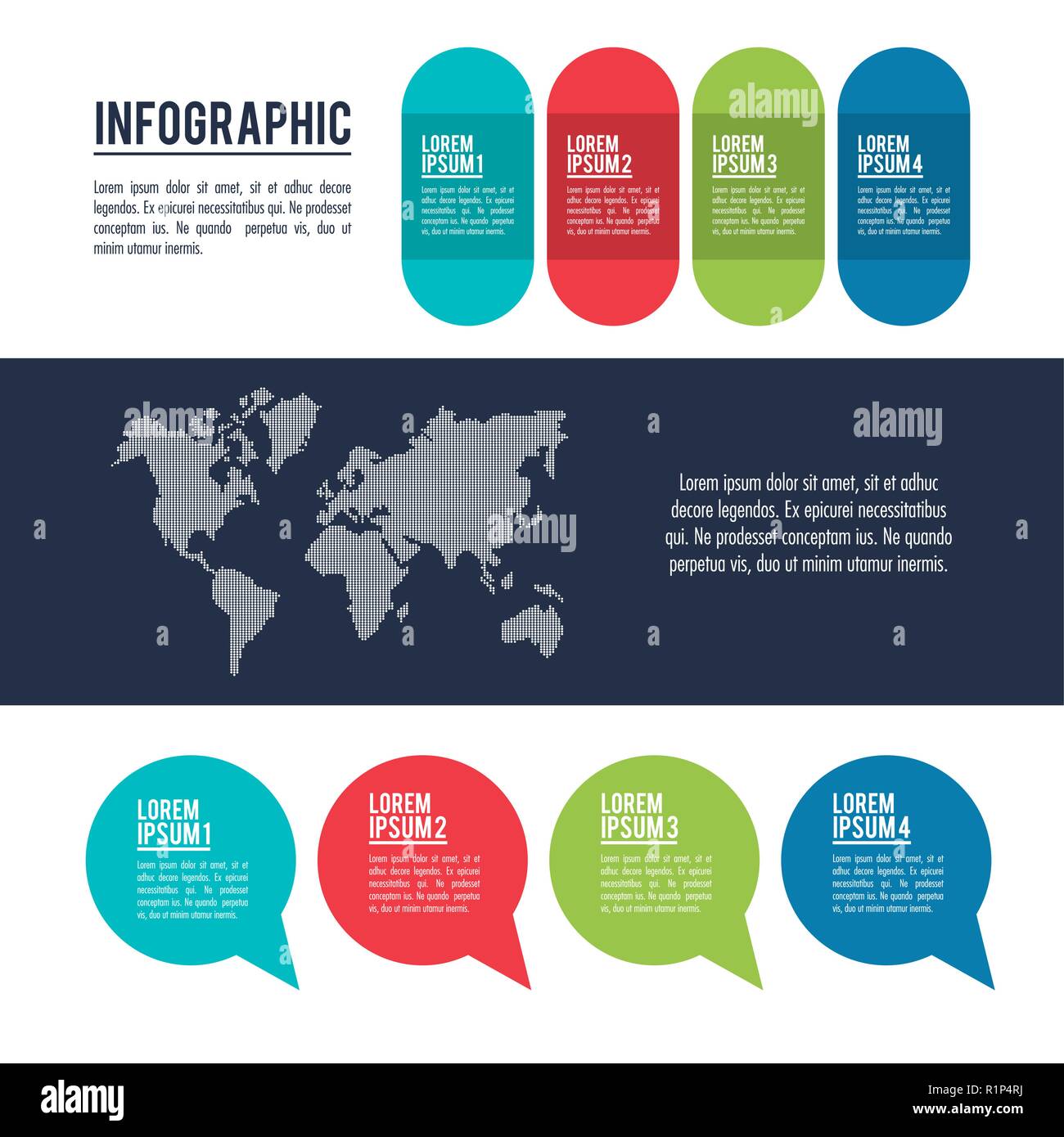 infographic styles and organization with tabs and icons vector ...