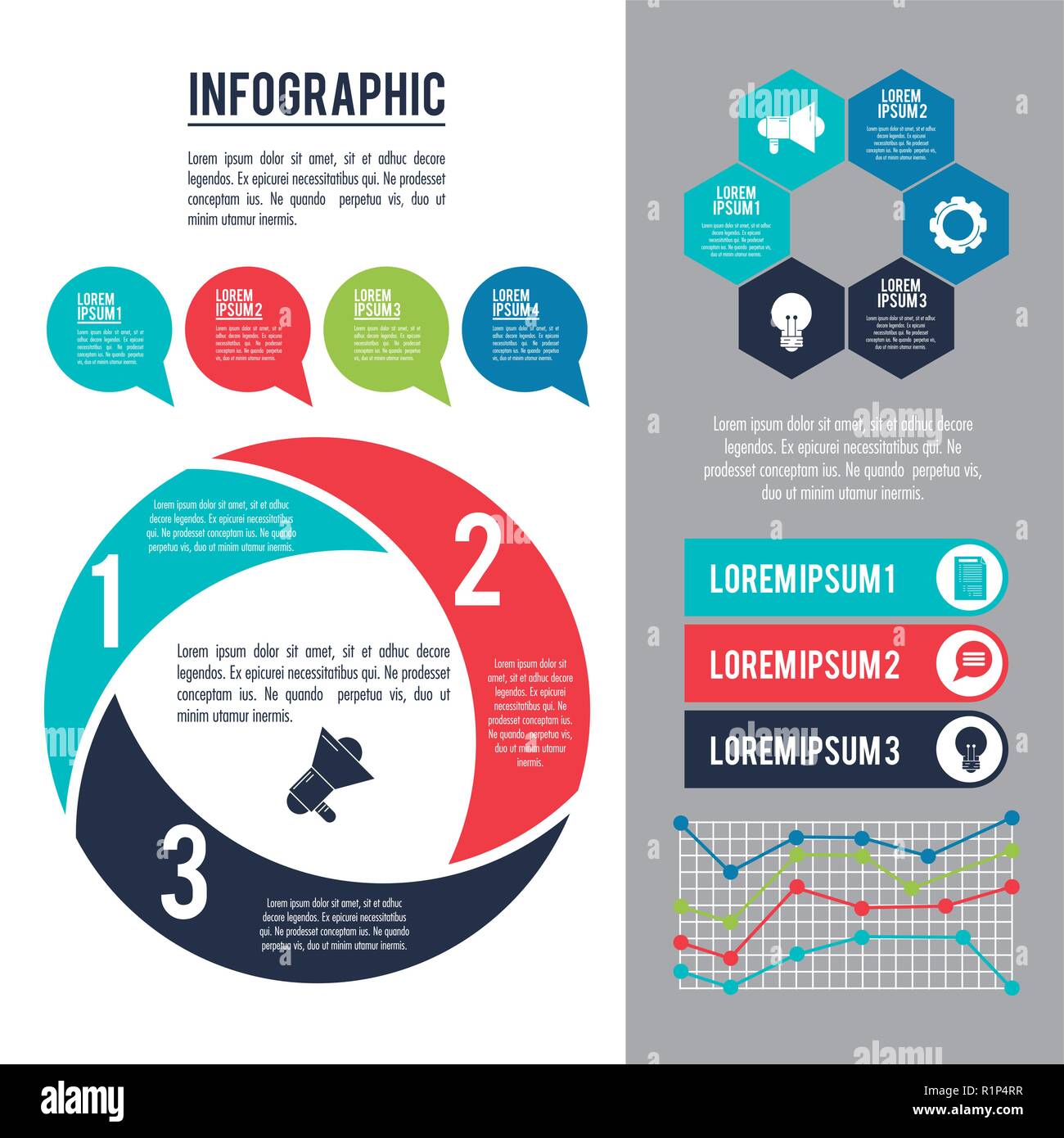 infographic styles and organization with tabs and icons vector ...