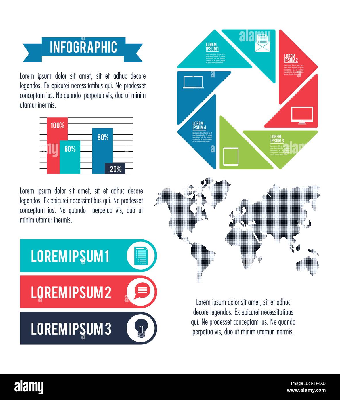infographic styles and organization with tabs and icons vector ...