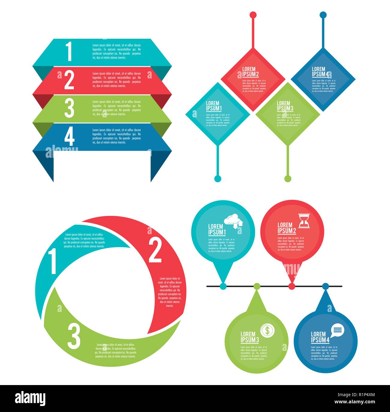 infographic styles and organization with tabs and icons vector ...