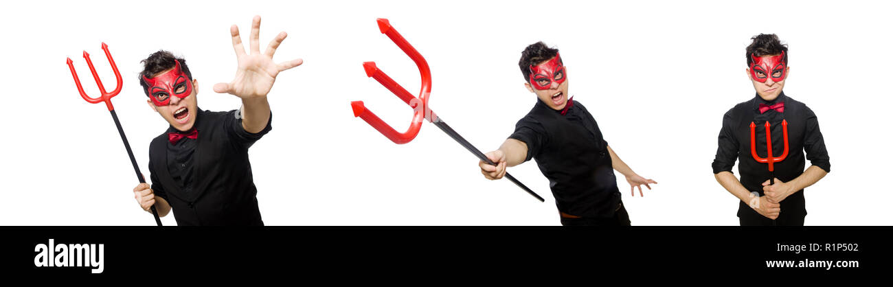 Funny devil isolated on the white background Stock Photo - Alamy