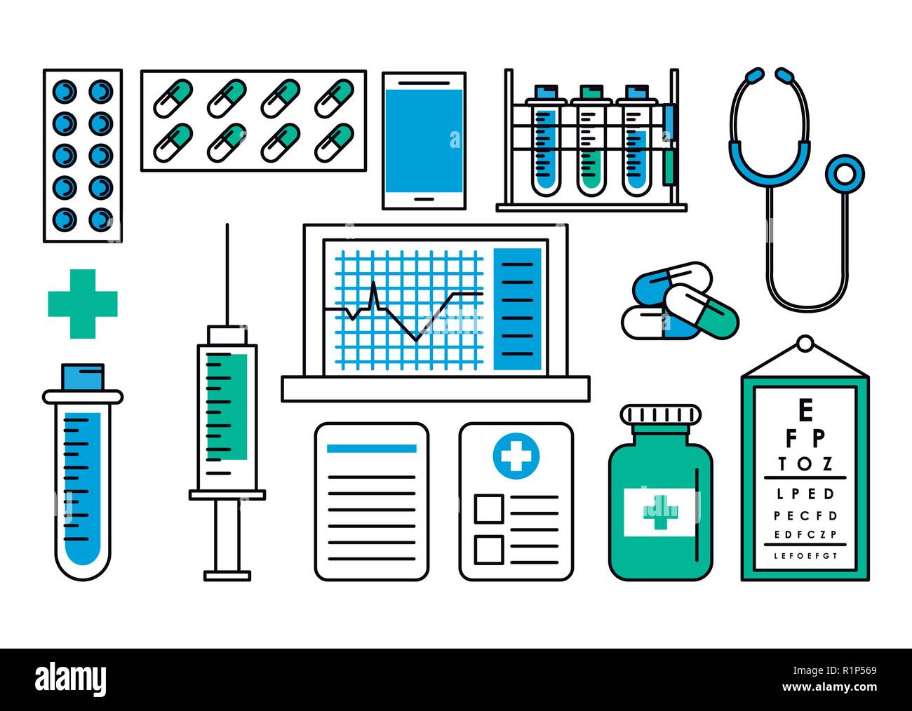 Medical nurse team multiethnic Stock Vector Images - Alamy