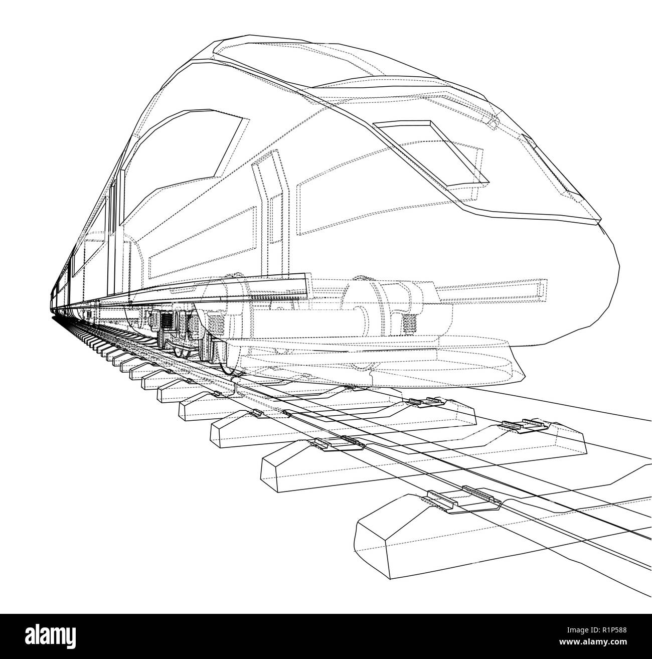 Modern speed train concept. Vector Stock Vector Image & Art - Alamy