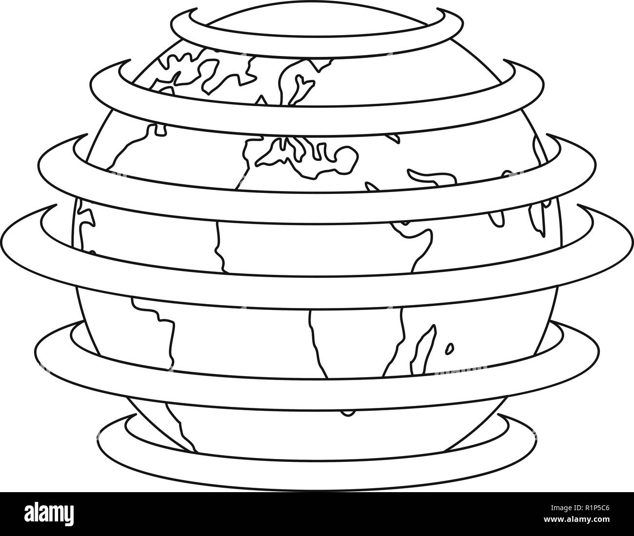 World icon. Outline illustration of world vector icon for web Stock ...
