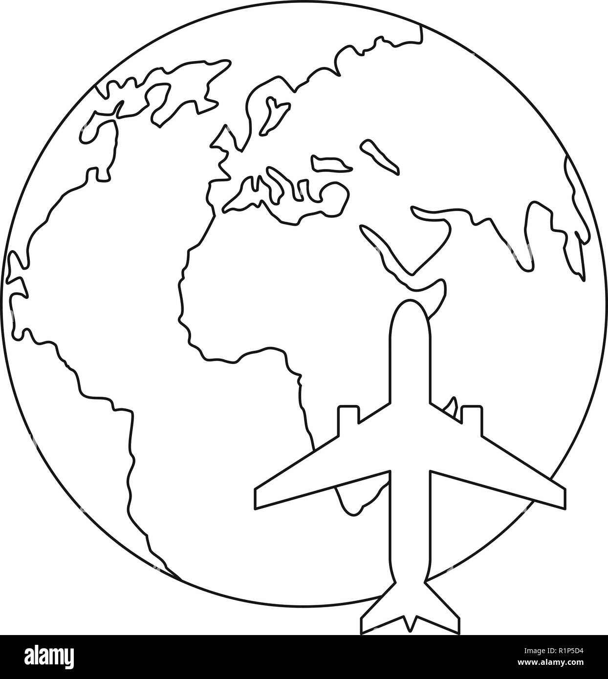 World tourism icon. Outline illustration of world tourism vector icon ...