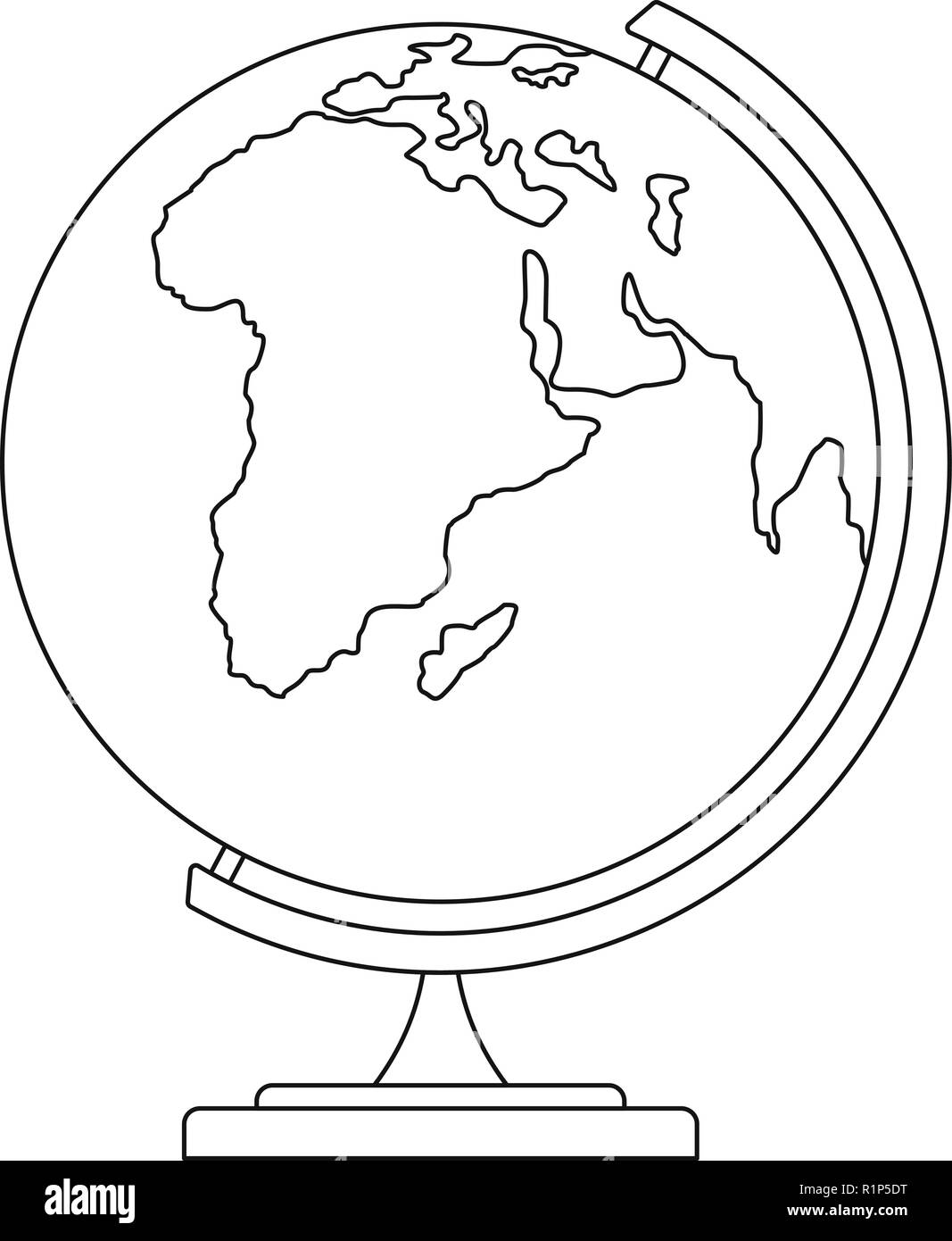 Map icon. Outline illustration of map vector icon for web Stock Vector ...