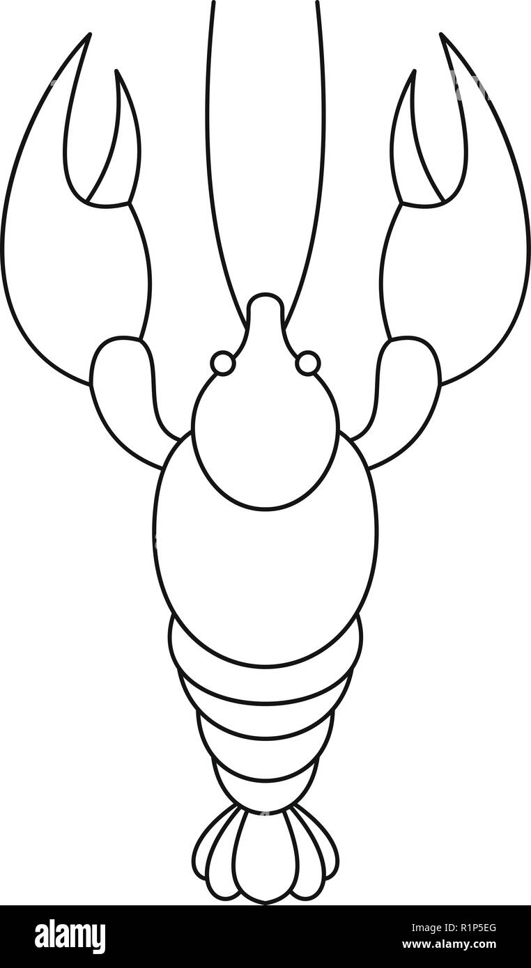 Lobster icon. Outline illustration of lobster vector icon for web Stock ...