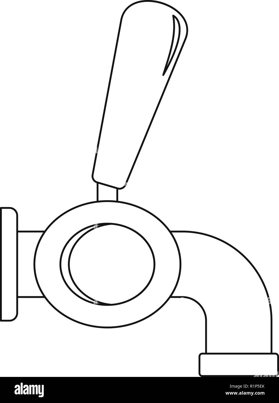 Beer tap icon. Outline illustration of beer tap vector icon for web ...