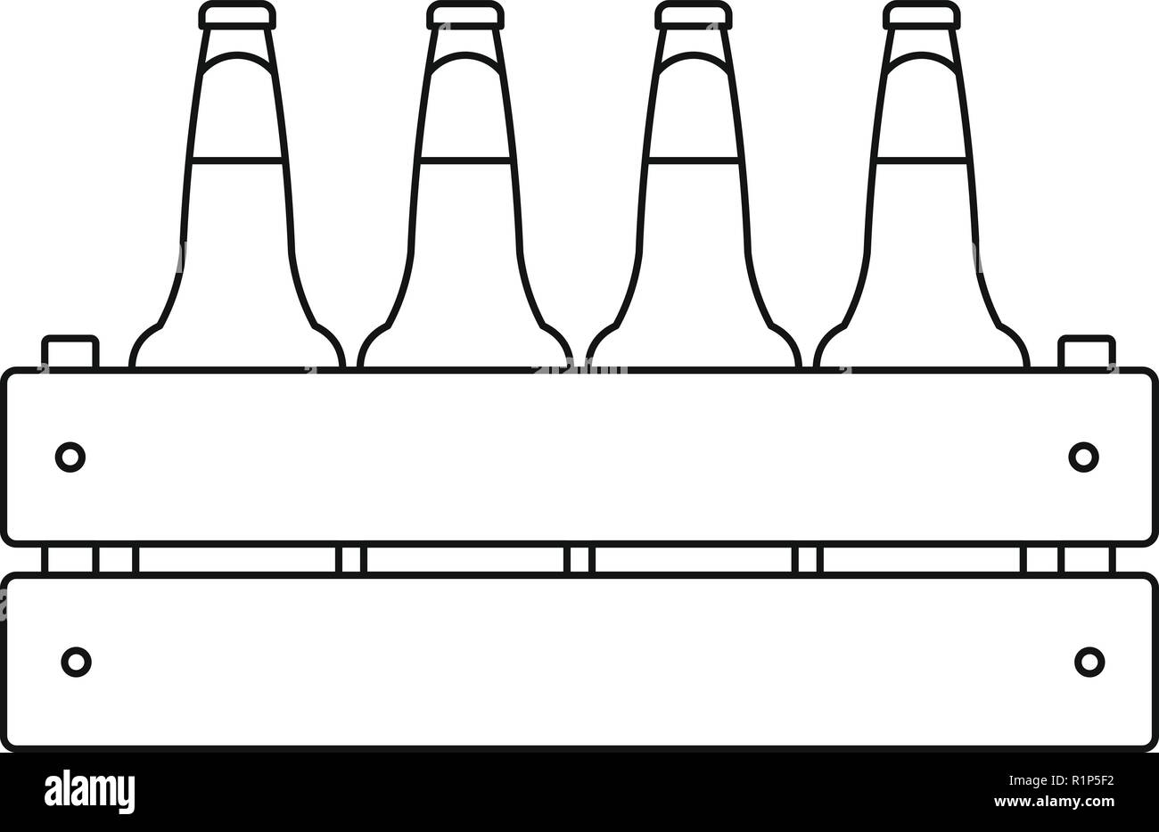 Beer crate icon. Outline illustration of beer crate vector icon for web ...