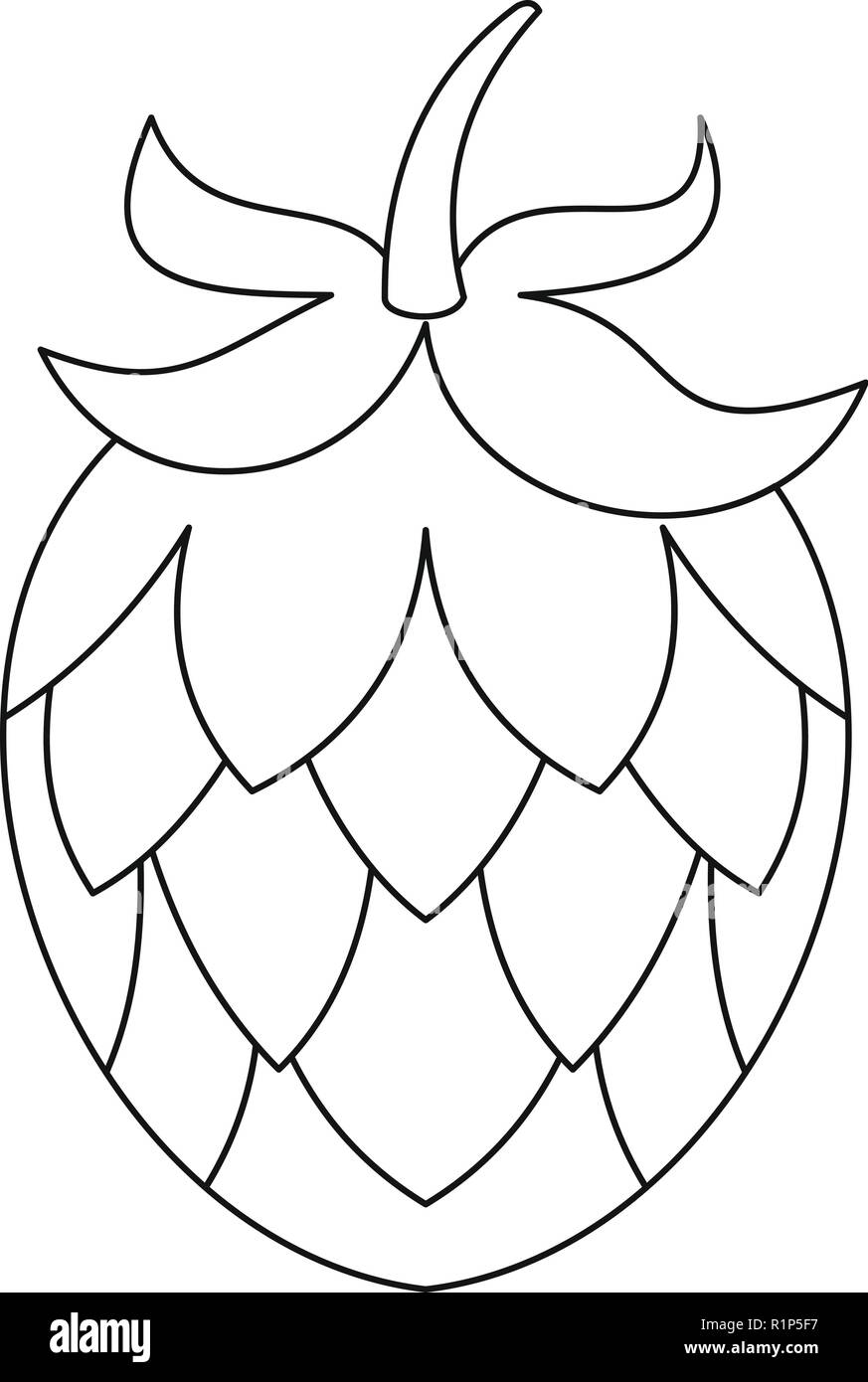 Hop icon. Outline illustration of hop vector icon for web Stock Vector ...