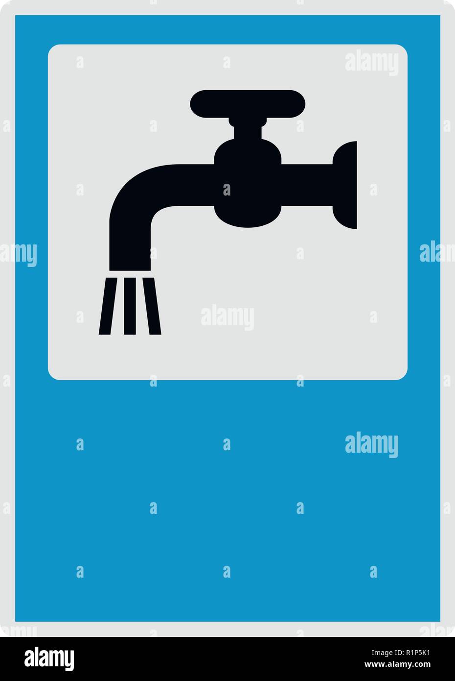 Open water tap icon. Flat illustration of open water tap vector icon ...