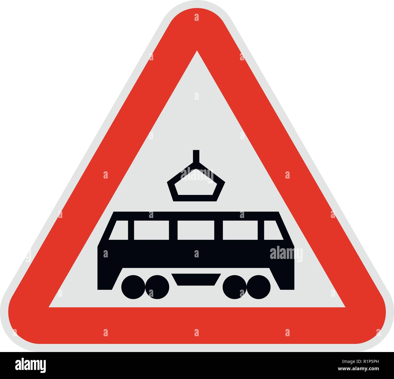 Railroad crossing icon. Flat illustration of railroad crossing vector ...