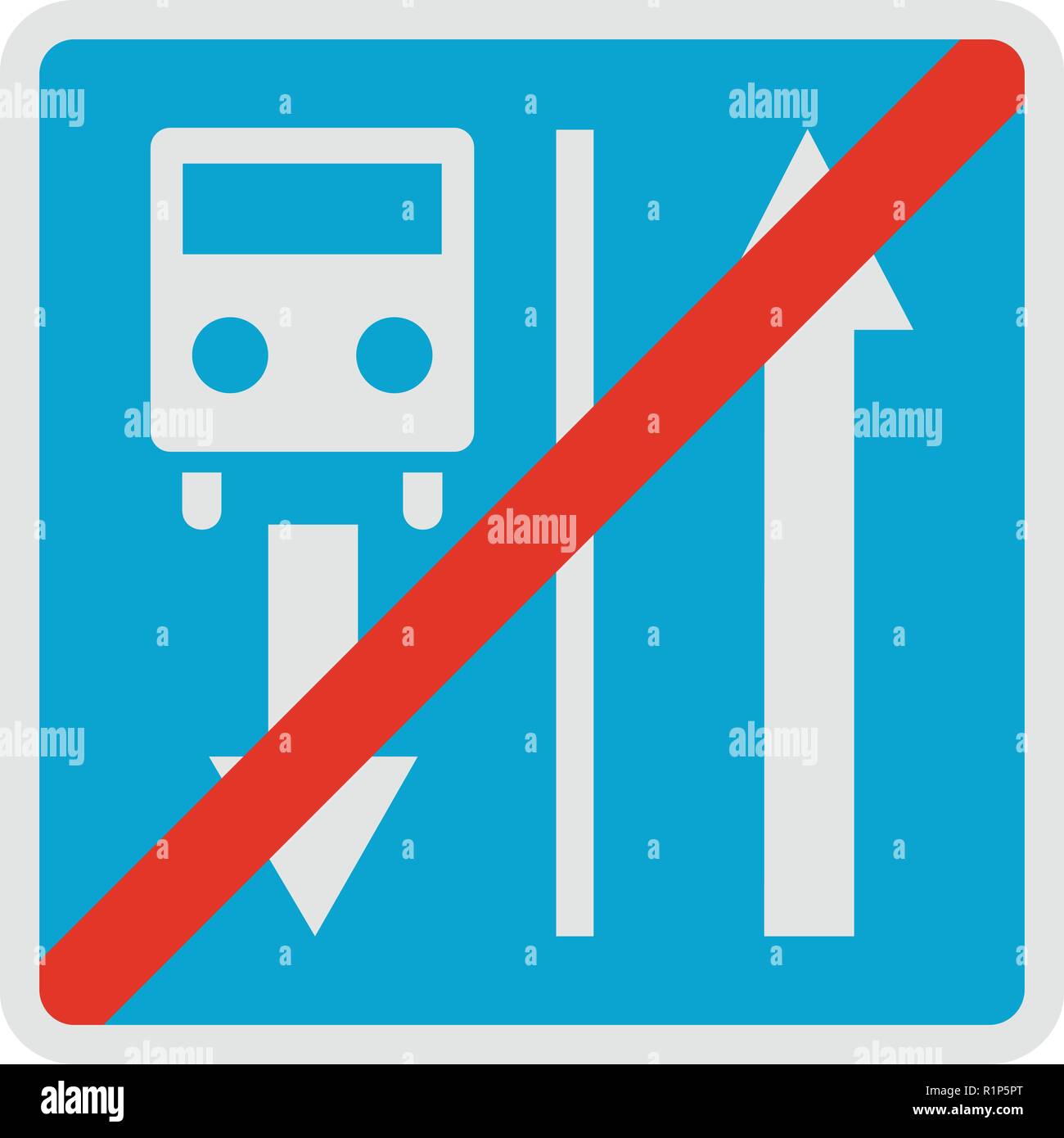 End road of route vehicle icon. Flat illustration of end road of route ...
