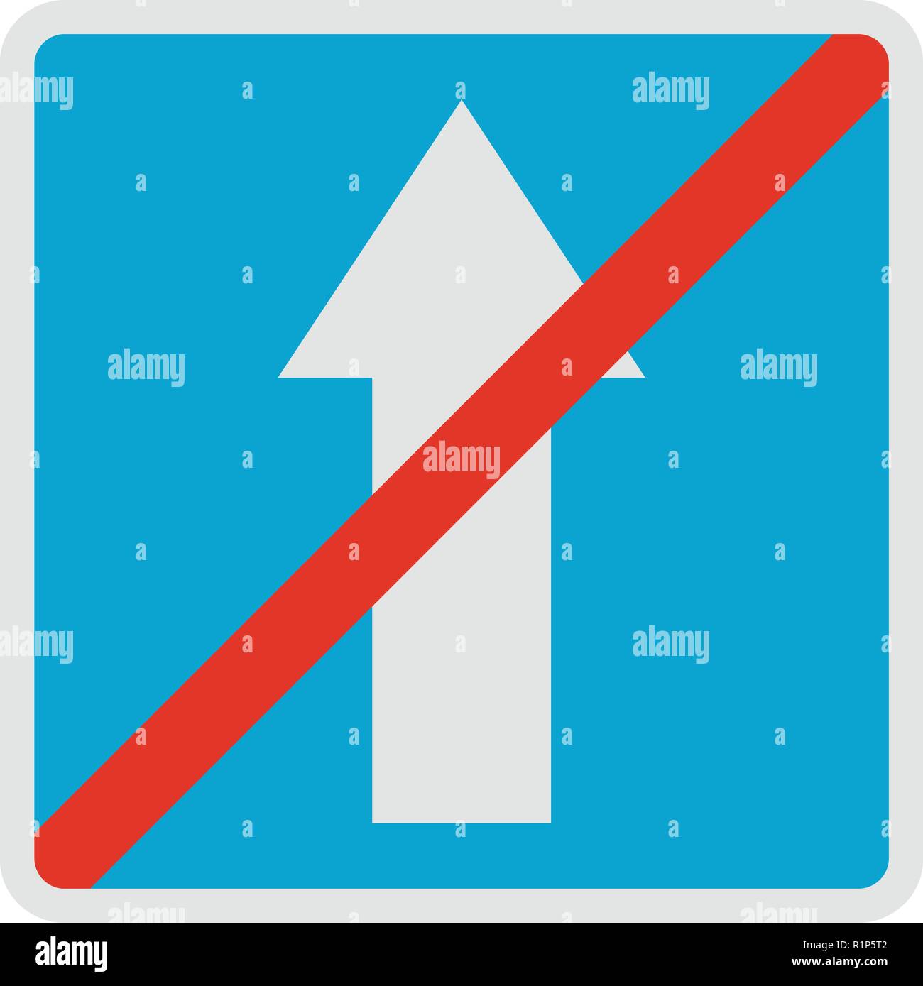 End of road icon. Flat illustration of end of road vector icon for web ...