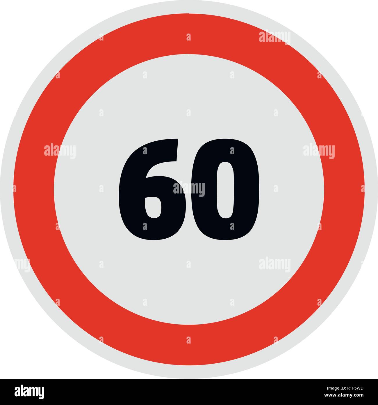 60 Speed Limitation Road Sign Stock Vector Images - Alamy