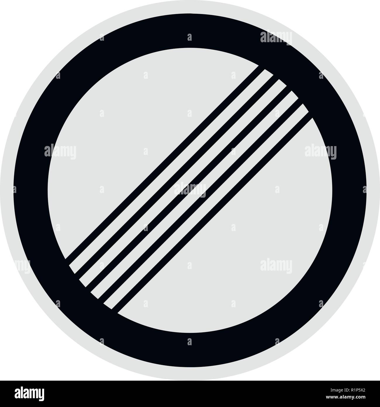 End of all restriction icon. Flat illustration of end of all ...