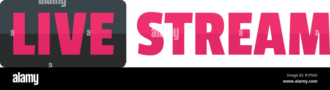 Live stream icon. Flat illustration of live stream vector icon for web ...