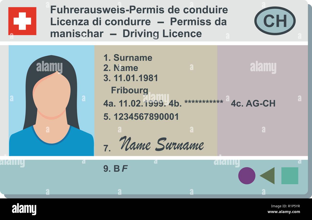 Driving license icon. Flat illustration of driving license vector icon ...