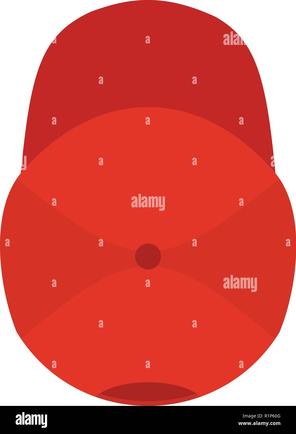 Red baseball cap icon. Flat illustration of red baseball cap vector ...