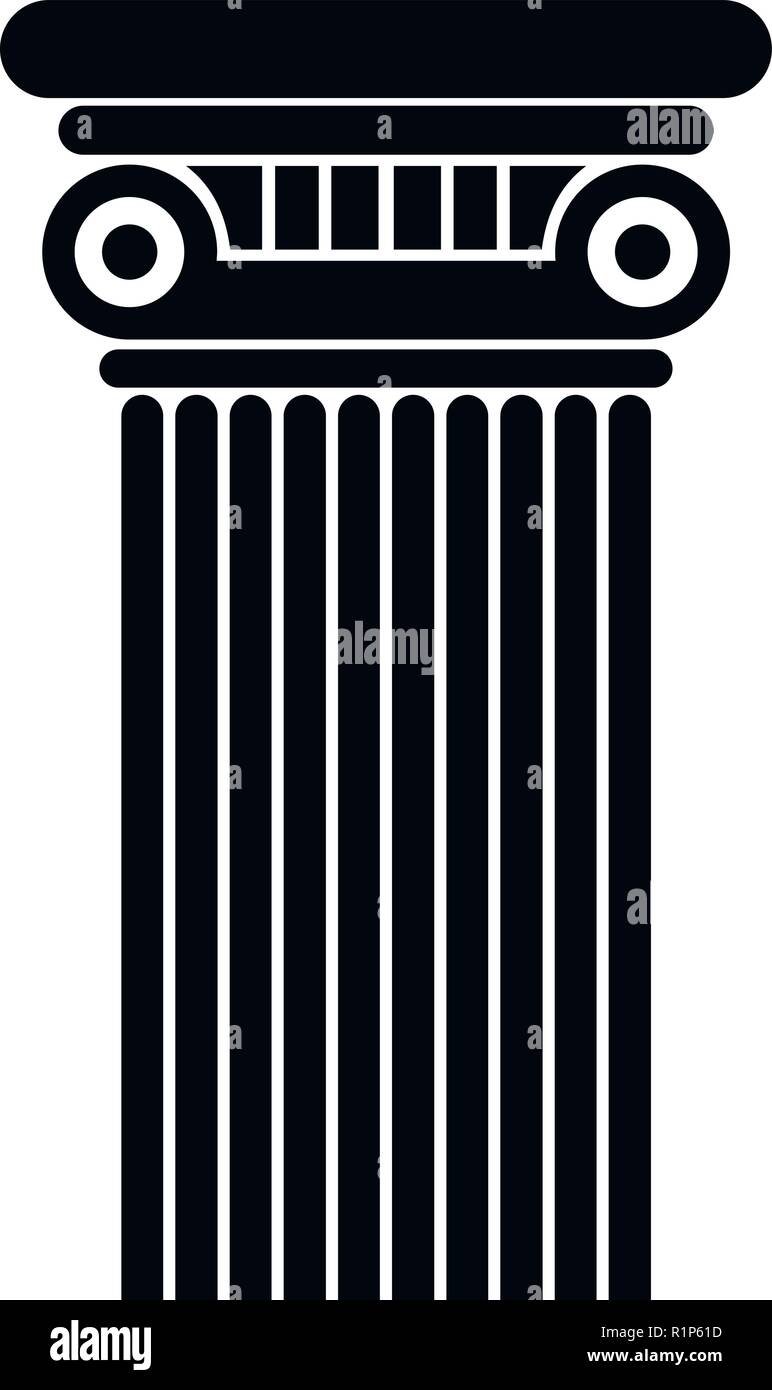 Architectural column icon. Simple illustration of architectural ...