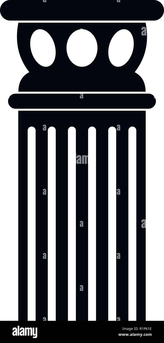 Ancient column icon. Simple illustration of ancient column vector icon ...
