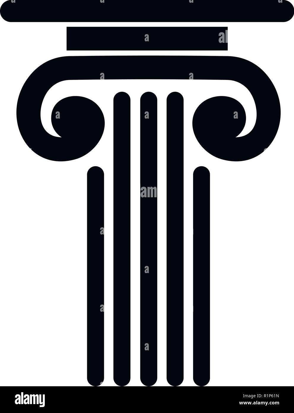 Outer column icon. Simple illustration of outer column vector icon for ...