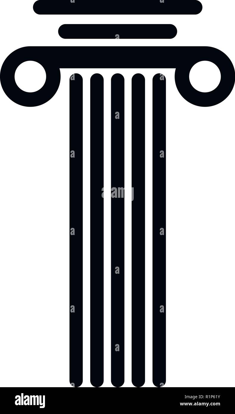 Square column icon. Simple illustration of square column vector icon ...