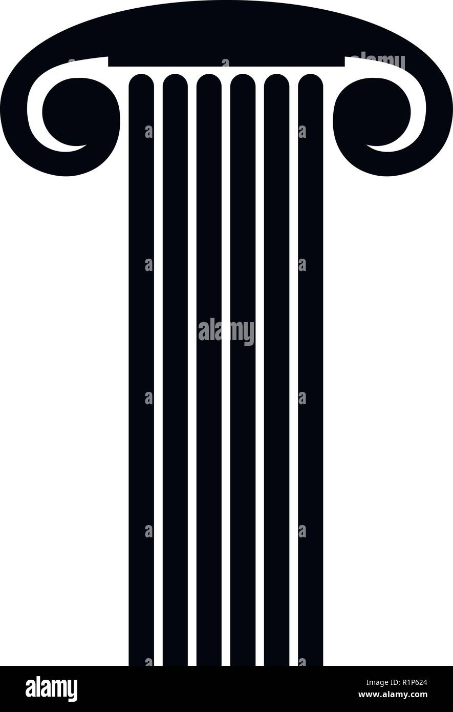 Marble column icon. Simple illustration of marble column vector icon ...