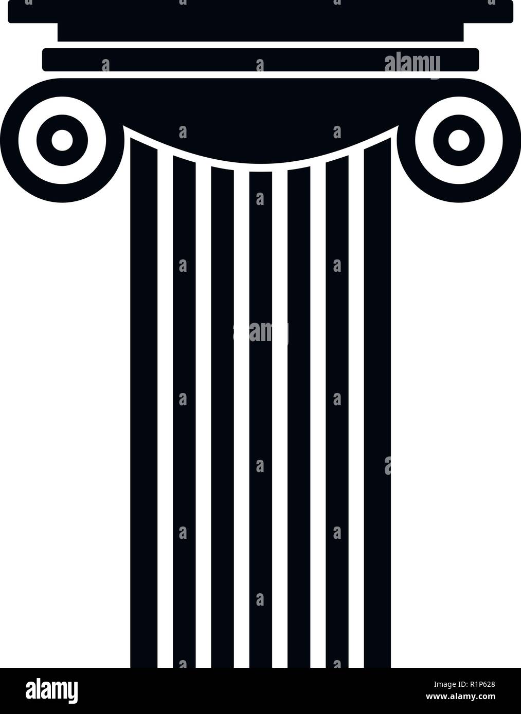 Reinforced concrete column icon. Simple illustration of reinforced ...