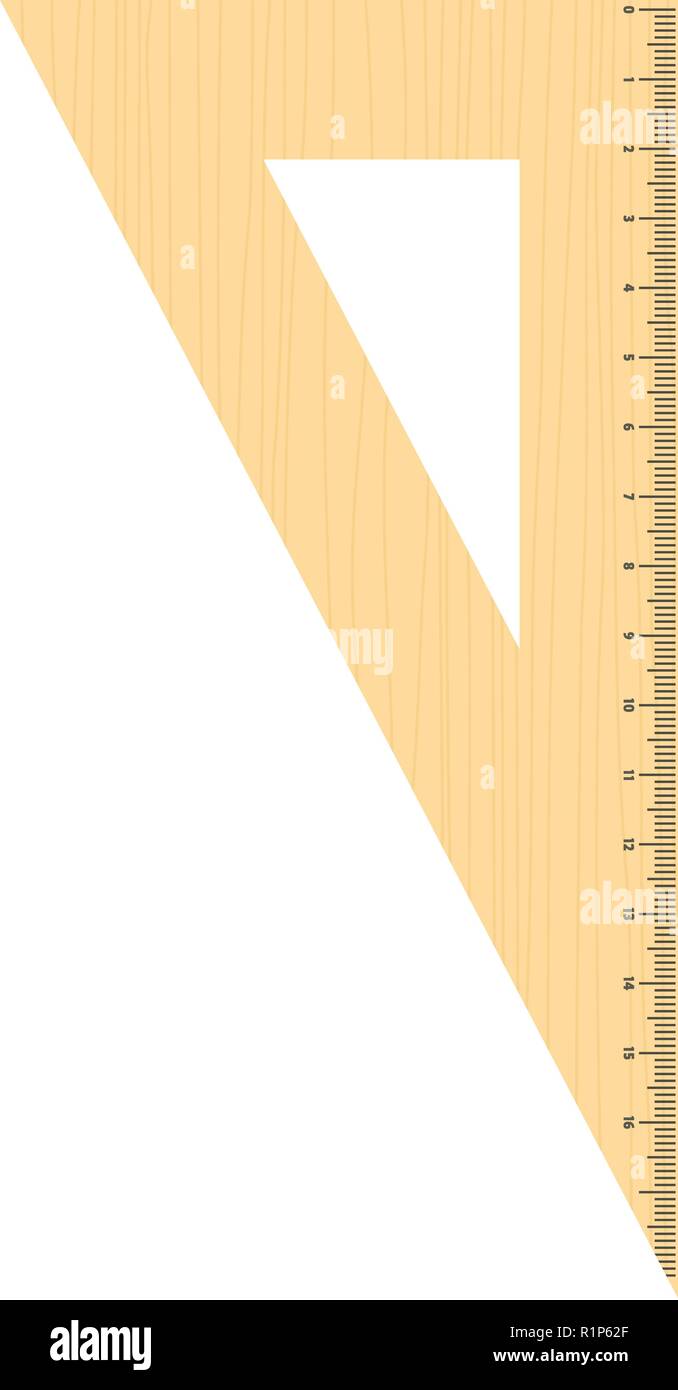 Geometric ruler icon. Flat illustration of geometric ruler vector icon ...
