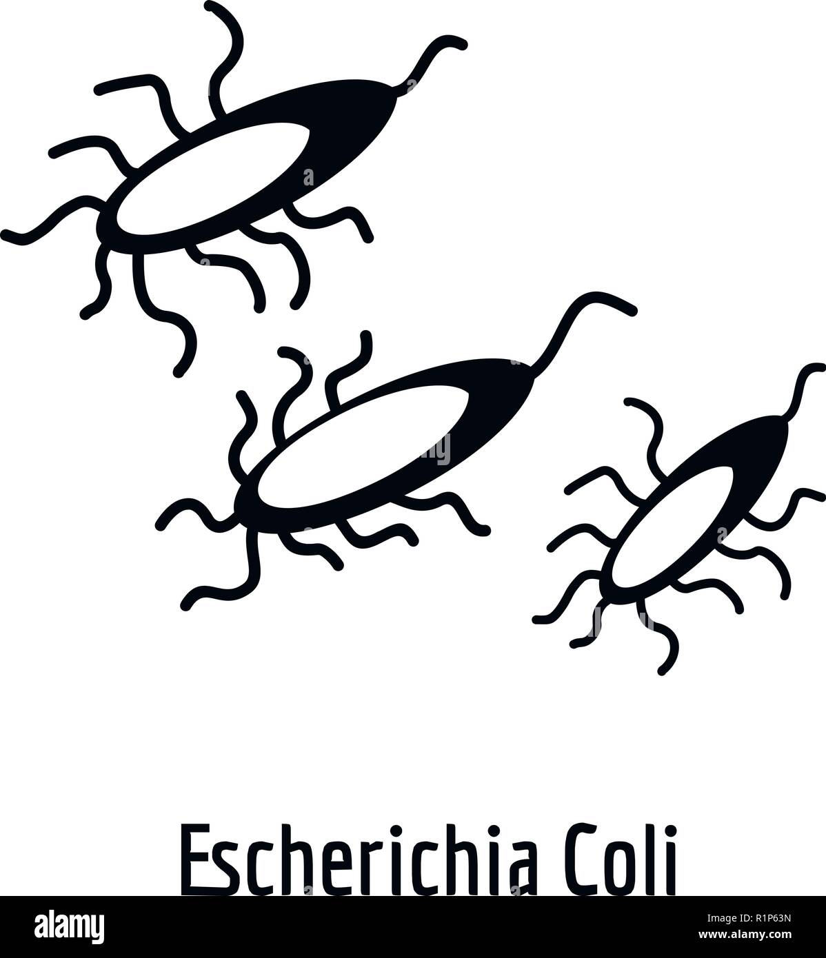 Escherichia Coli icon. Simple illustration of escherichia colin vector ...