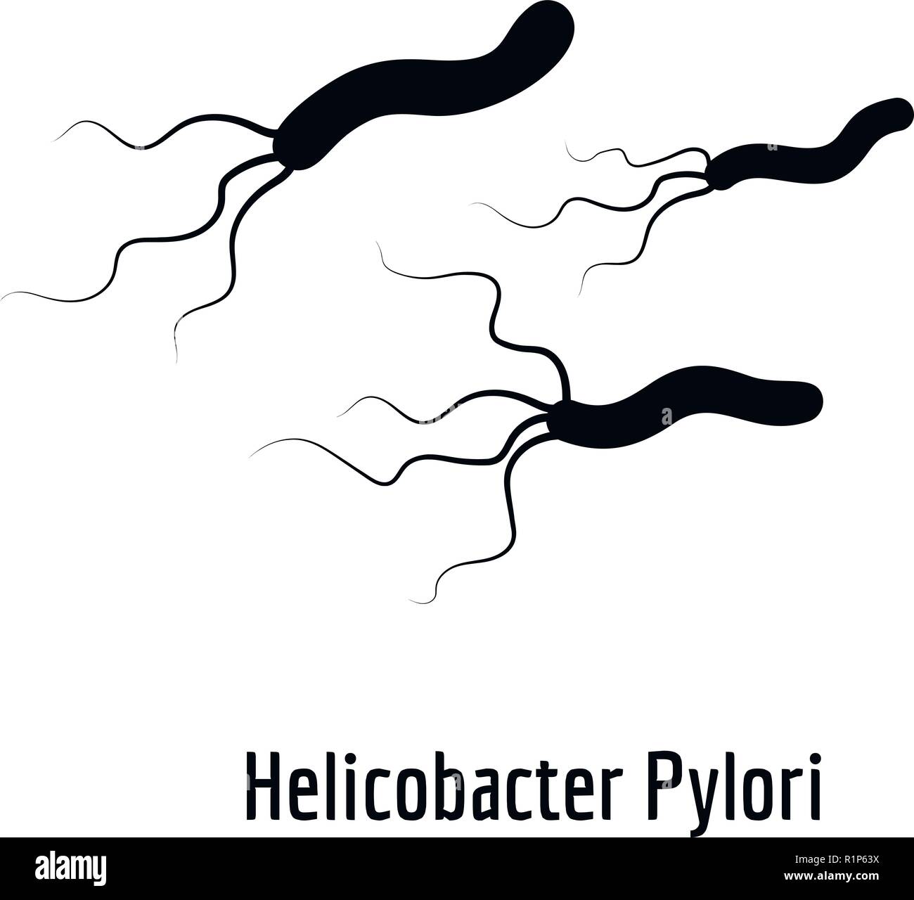 Helicobacter pylory icon. Simple illustration of helicobacter pylory ...