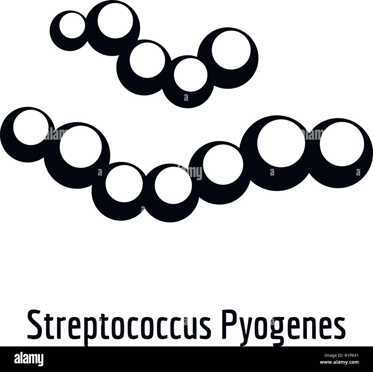 Streptococcus pyogenes icon. Simple illustration of streptococcus ...