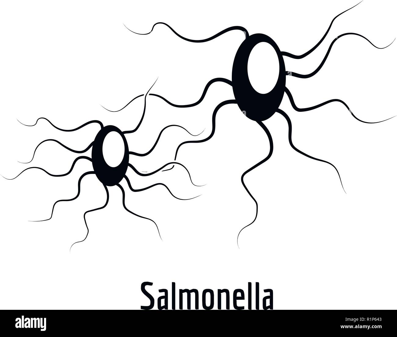 Salmonella icon. Simple illustration of salmonella vector icon for web ...