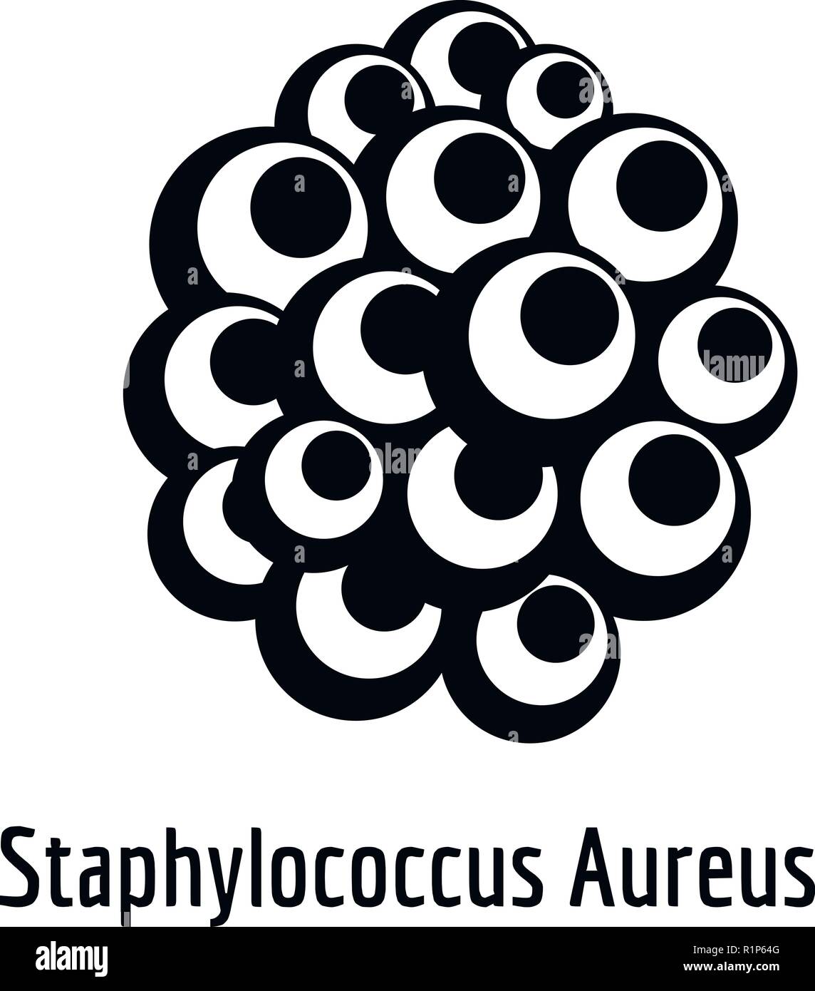 Staphylococcus aureus icon. Simple illustration of staphylococcus ...