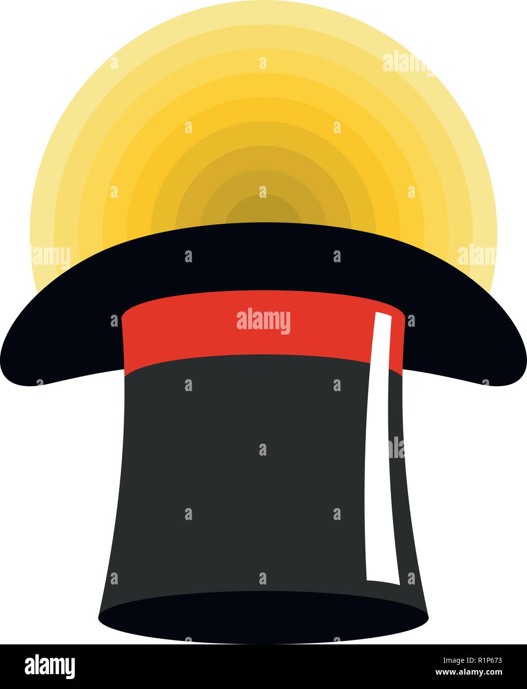 Hat with glow icon. Cartoon illustration of hat with glow vector icon ...